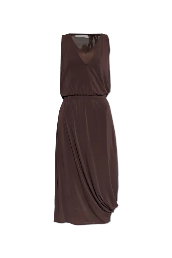 LEMAIRE Sleeveless Midi Dress - Brown