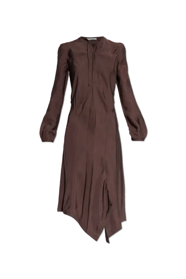 LEMAIRE Asymmetrical Dress - Brown