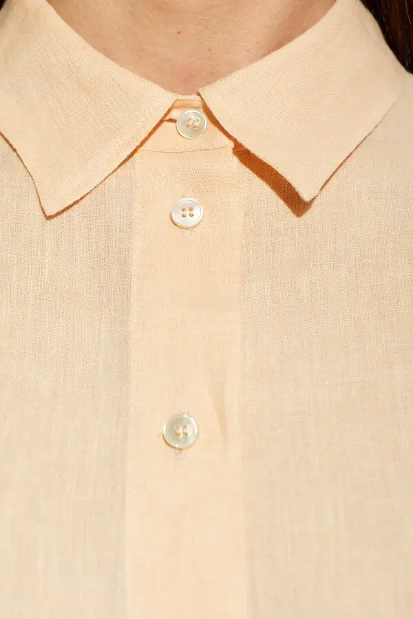 FORTE_FORTE Linen Boxy Shirt - Orange