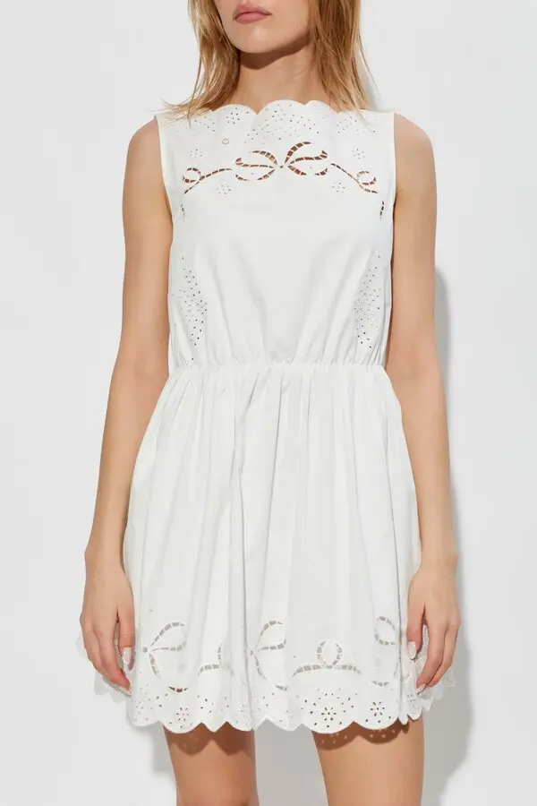 SELF-PORTRAIT Sleeveless Lace Mini Dress