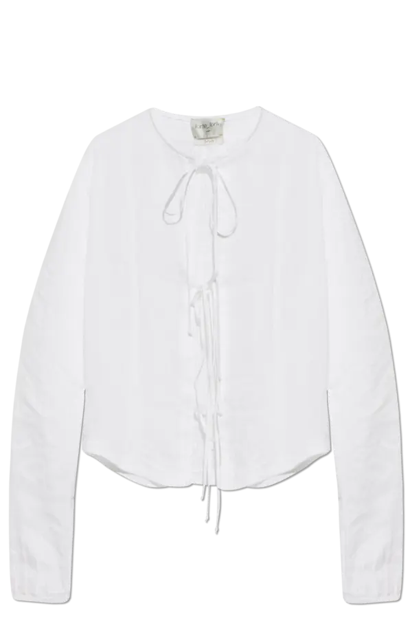 FORTE_FORTE Long-sleeved Top - White