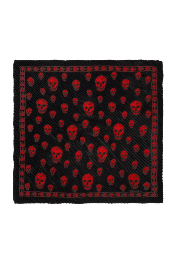 Alexander McQueen Pleated Scarf - Black