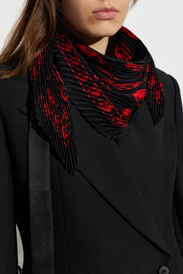 Alexander McQueen Pleated Scarf - Black