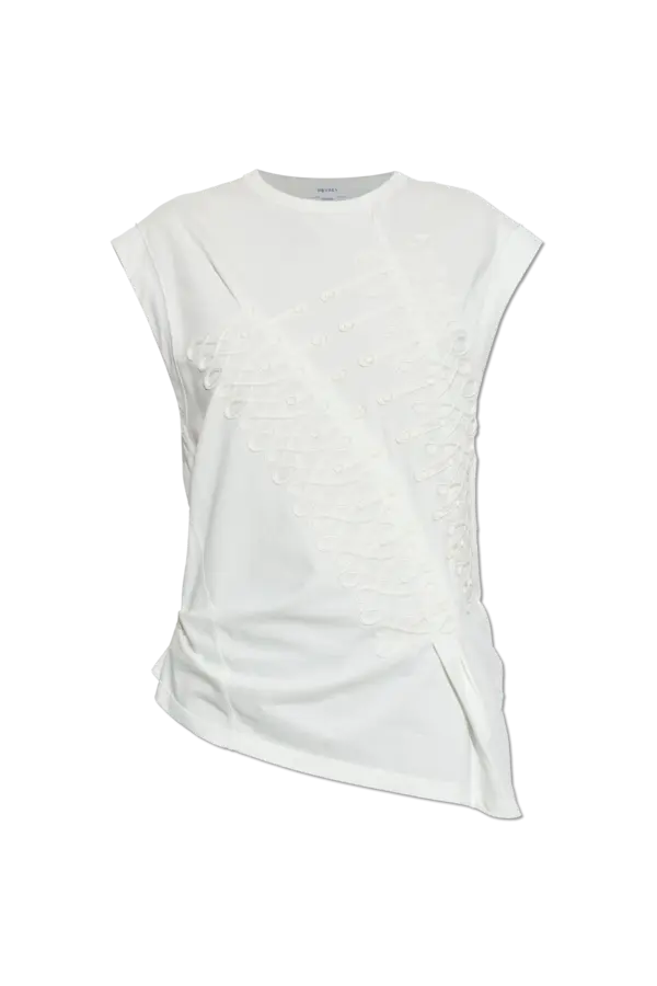 Alexander McQueen Top With Asymmetric Cut - White