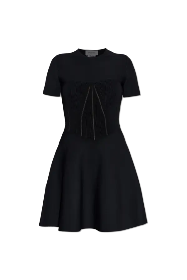 Alexander McQueen Short-sleeve Dress - Black