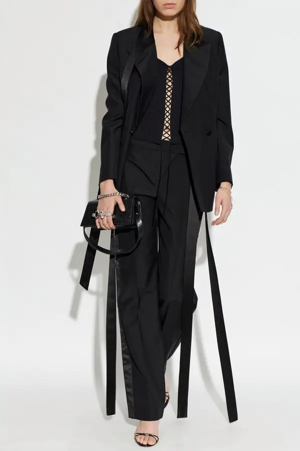 Alexander McQueen Off-shoulder Top With Lacing Detail - White