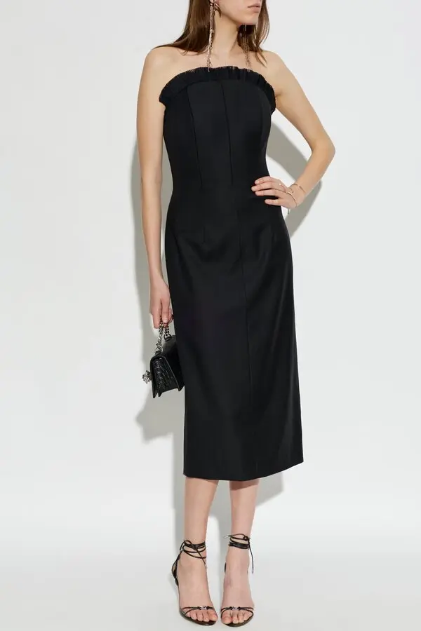 Alexander McQueen Off-shoulder Midi-length Dress