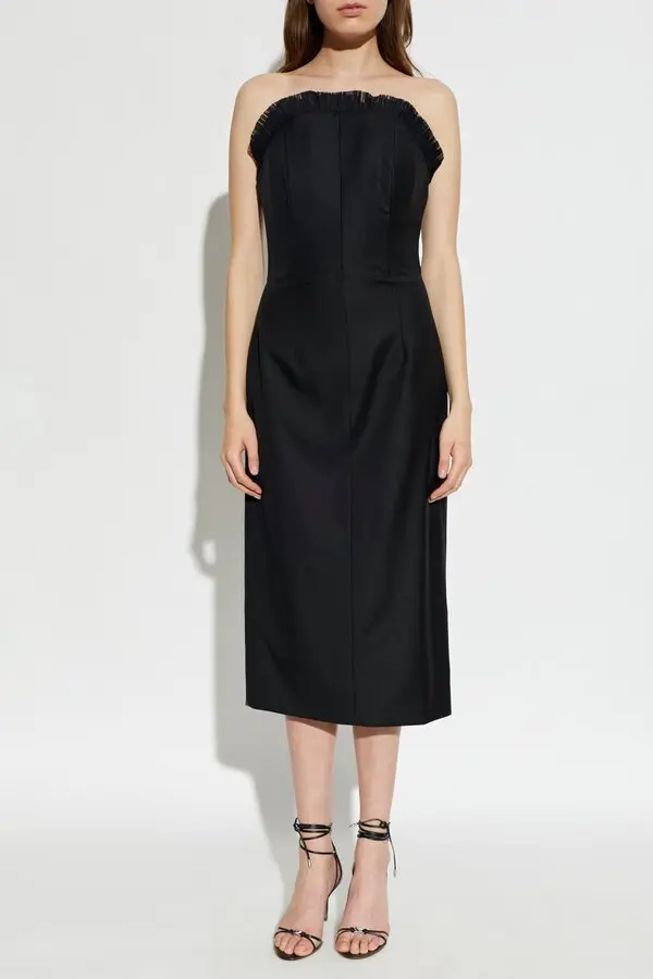 Alexander McQueen Off-shoulder Midi-length Dress