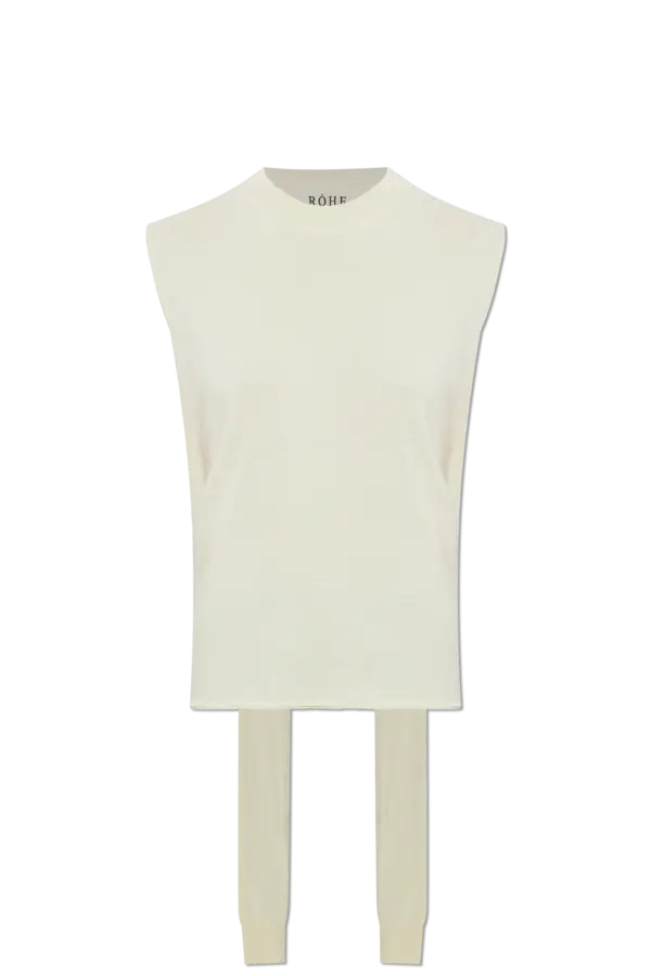 RÓHE Knit Top With Open Back - Cream