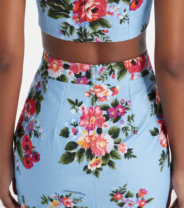 Dolce & Gabbana Floral Cotton Pencil Skirt - Multicoloured