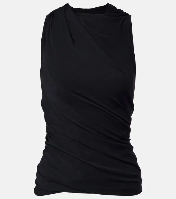 Rick Owens Luna Draped Top - Black