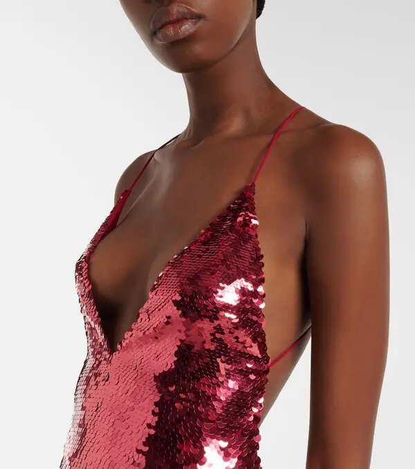 alex perry pink sequin dress Alex Perry Elliot Off Shoulder Pink Sequin Dress