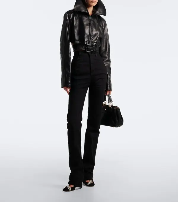 Balenciaga High-rise Straight Jeans - Black