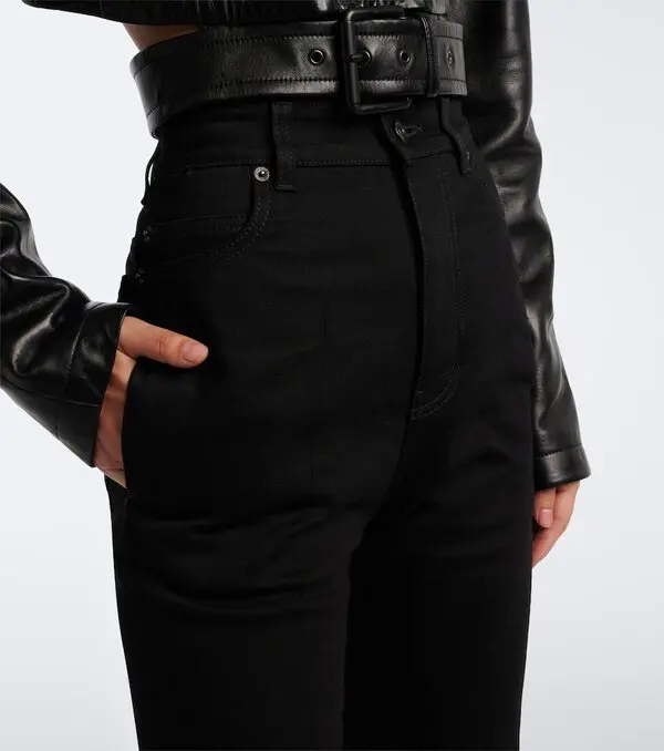 Balenciaga High-rise Straight Jeans - Black