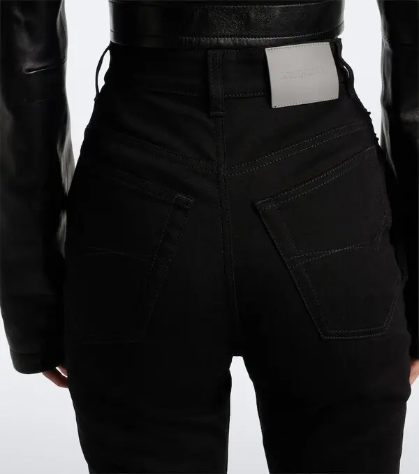 Balenciaga High-rise Straight Jeans - Black