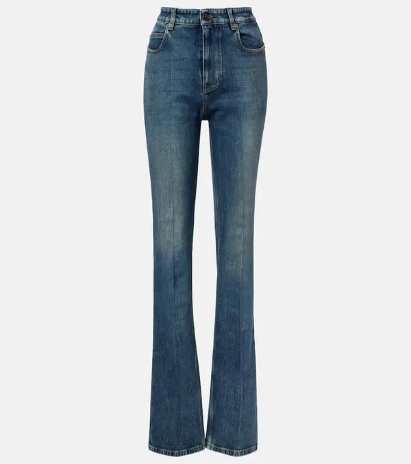Balenciaga High-rise Straight Jeans - Blue