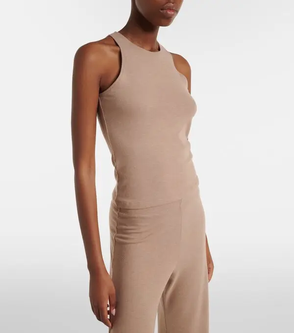 LESET Lauren Jersey Top - Beige