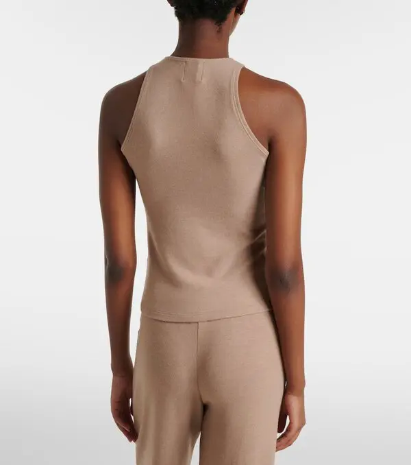 LESET Lauren Jersey Top - Beige