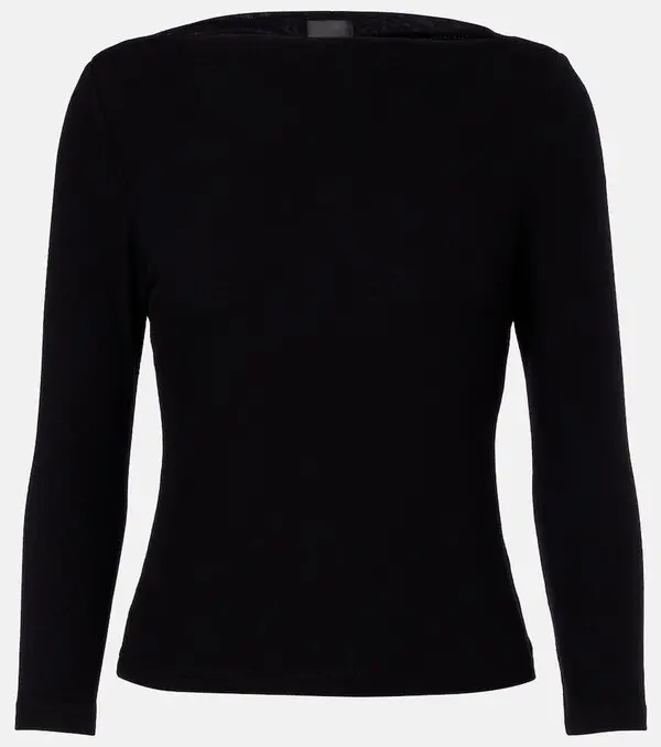 LESET Lauren Jersey Top - Black