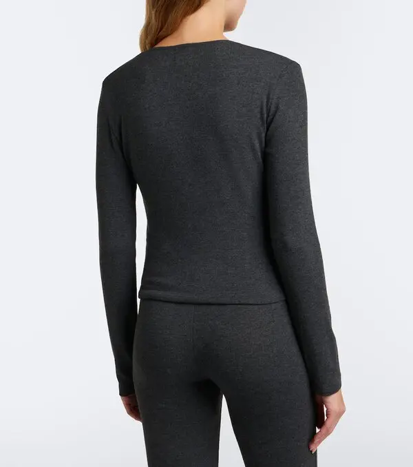 LESET Lauren Jersey Top - Grey
