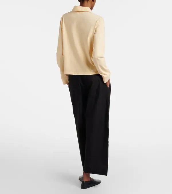 LESET Kyoto Cropped Cotton Wide-leg Pants - Black