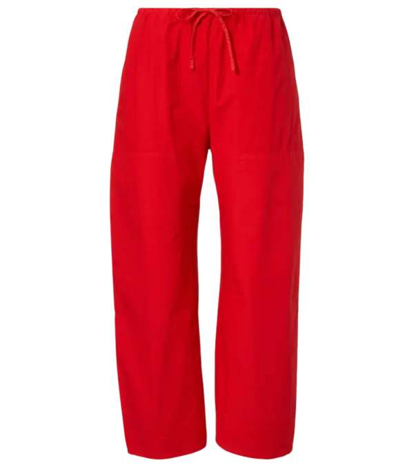 LESET Kyoto Cropped Cotton Pants - Red