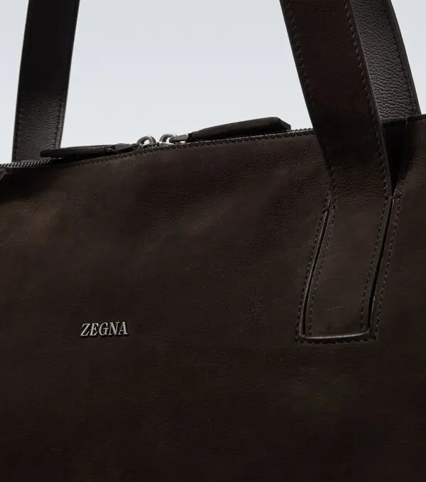 Zegna Leather Duffle Bag