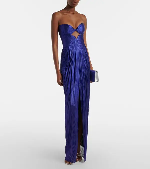 MARIA LUCIA HOHAN Stephanie Tulle Bustier Gown - Blue