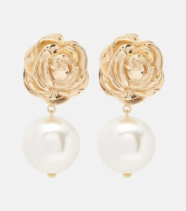 Magda Butrym Faux Pearl -plated Drop Earrings - Gold