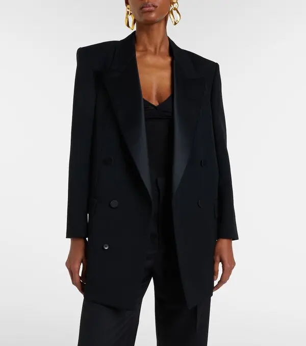 Saint Laurent Double-breasted Oversized Wool Blazer