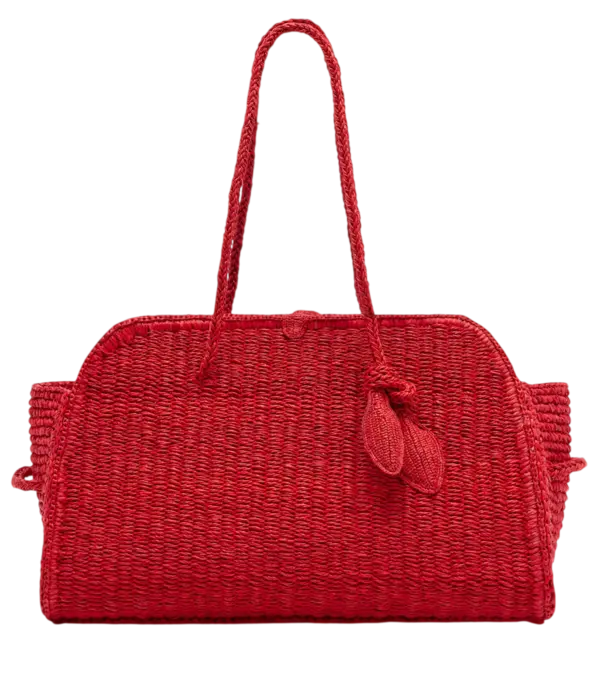 Jacquemus Turismo Small Raffia Bowling Bag