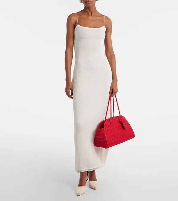 Jacquemus Turismo Small Raffia Bowling Bag