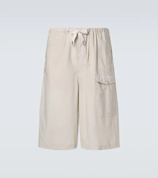 LEMAIRE Cotton-blend Bermuda Shorts - Beige