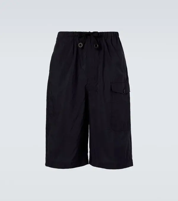 LEMAIRE Cotton-blend Bermuda Shorts - Black