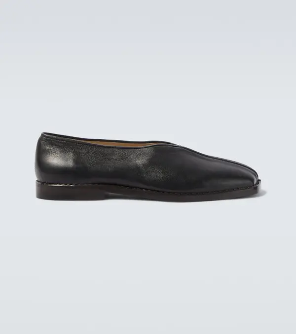 LEMAIRE Leather Slip-on Shoes - Black