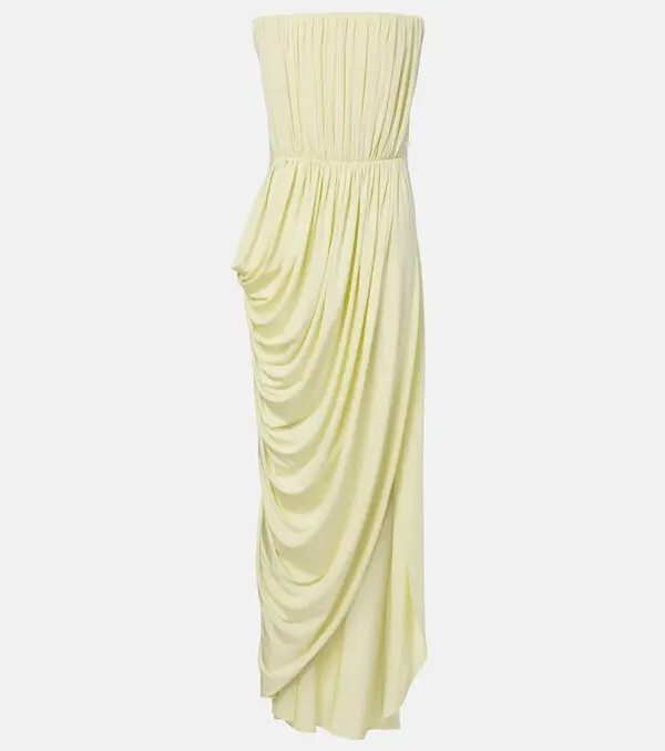 Stella McCartney Crêpe Jersey Bustier Dress - Yellow