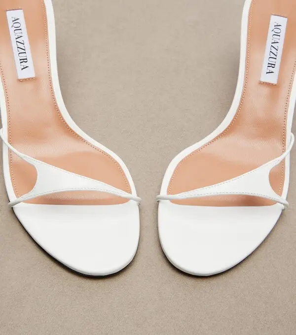 AQUAZZURA Leather Bikini Sandals - White