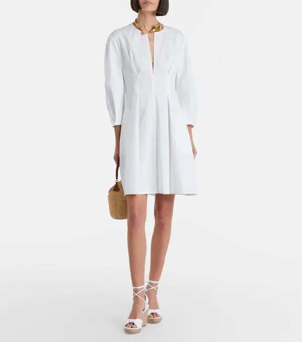 AQUAZZURA Carina Leather Espadrille Wedges - White