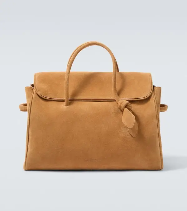Jacquemus Turismo Large Suede Tote - Beige