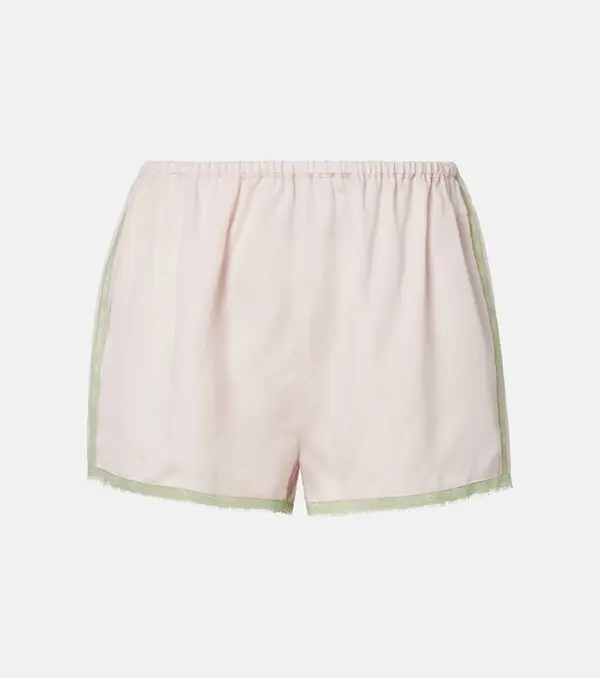 Posse Perla Lace-trimmed Shorts - Pink
