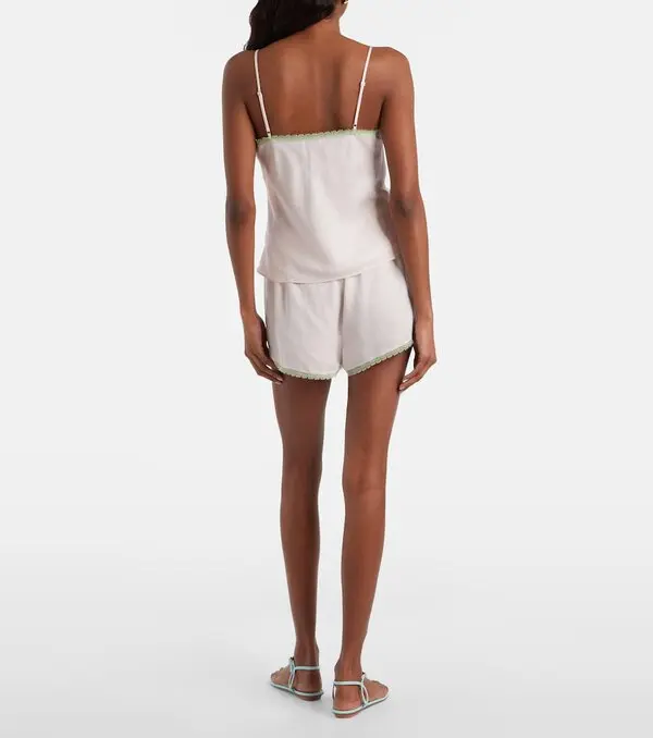 Posse Perla Lace-trimmed Shorts - Pink