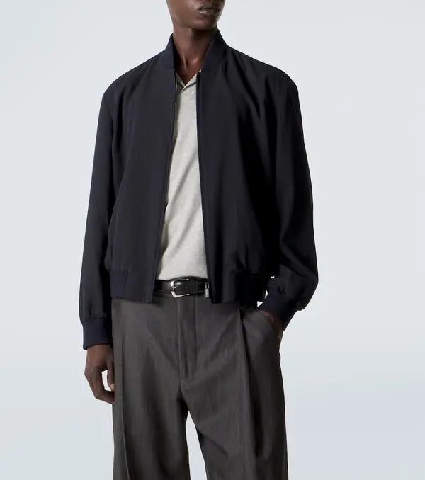 Giorgio Armani Cotton-blend Bomber Jacket