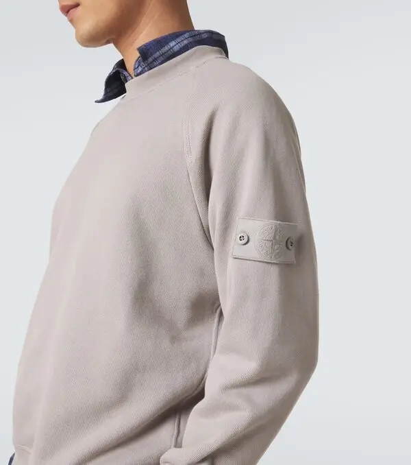 Stone Island Compass Cotton Jersey Sweatshirt - Grey