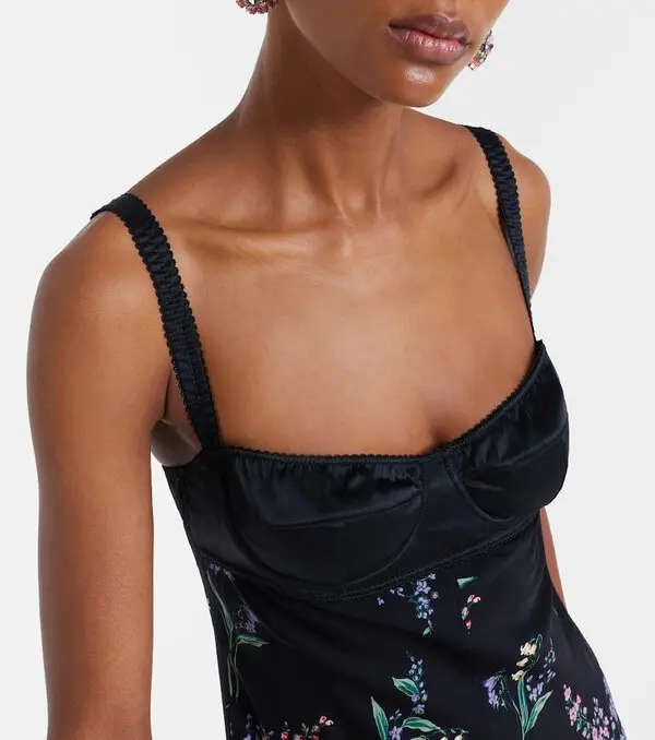 Dolce & Gabbana Floral Silk-blend Charmeuse Maxi Dress