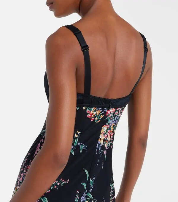 Dolce & Gabbana Floral Silk-blend Charmeuse Maxi Dress