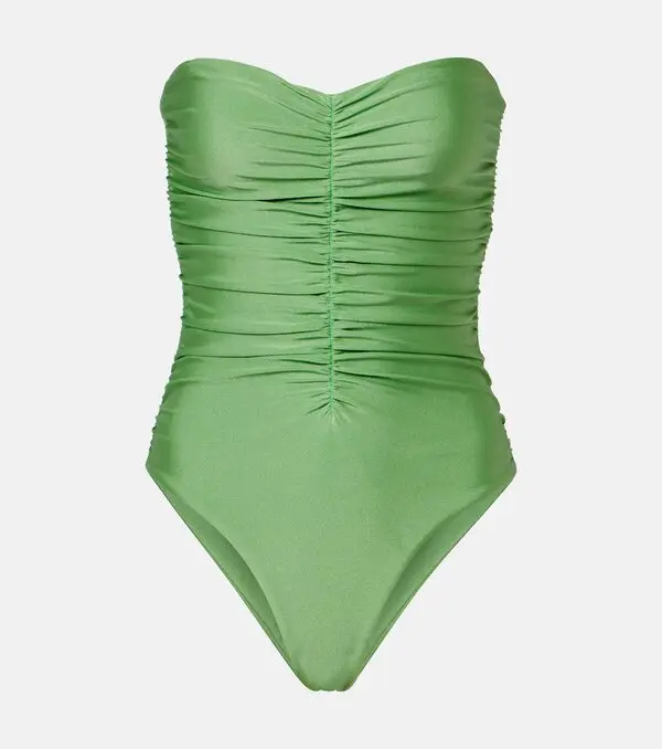 Jade Swim Yara Ruched Swimsuit - Green