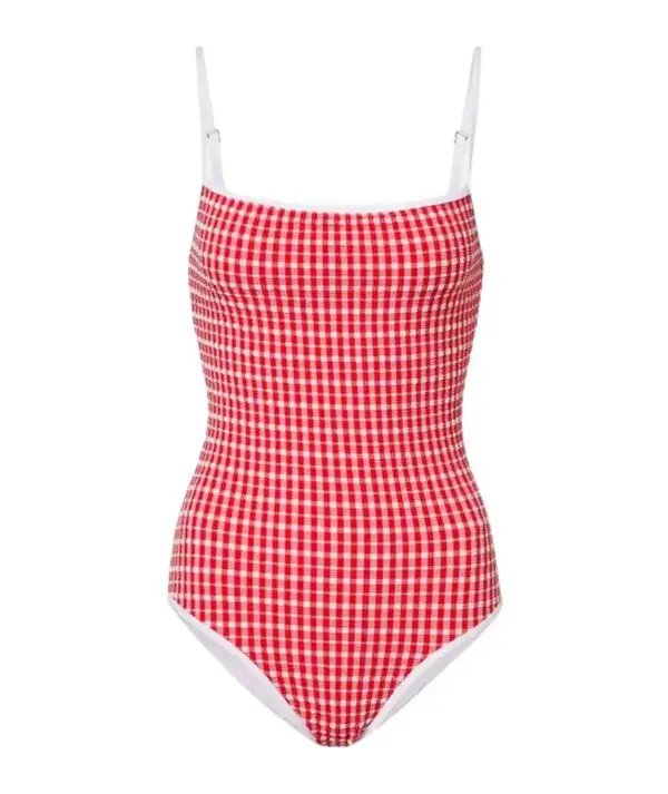 Jade Swim Layla Gingham One-piece Swimsuit - Red