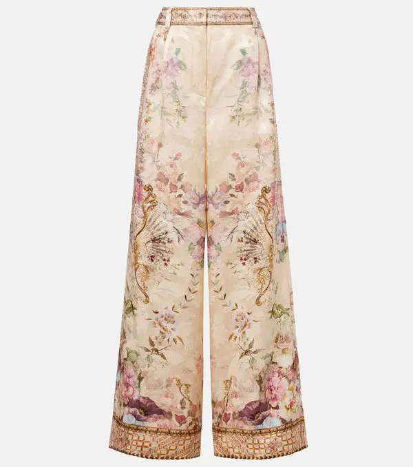 Camilla Printed Wide-leg Pants