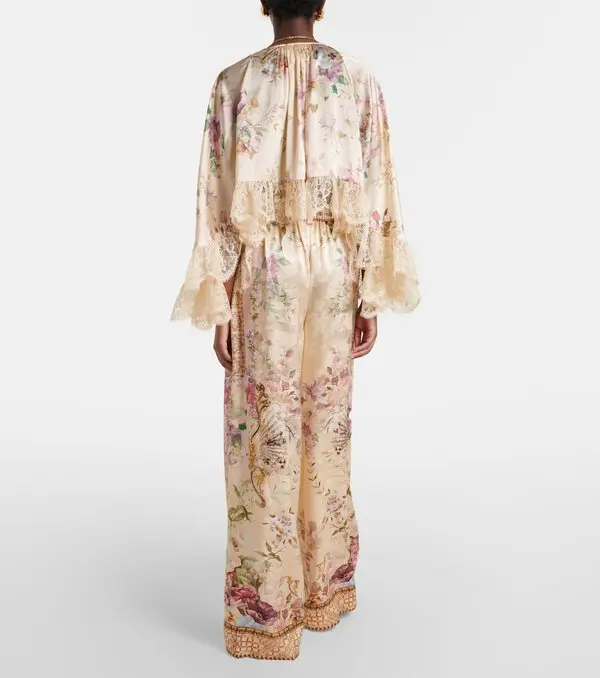Camilla Printed Wide-leg Pants