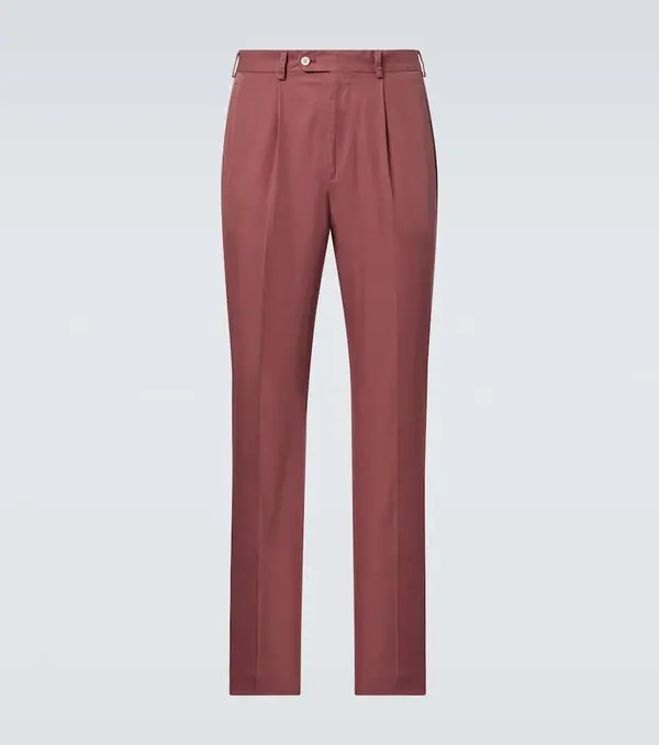 Dunhill Cotton Straight-leg Pants - Red